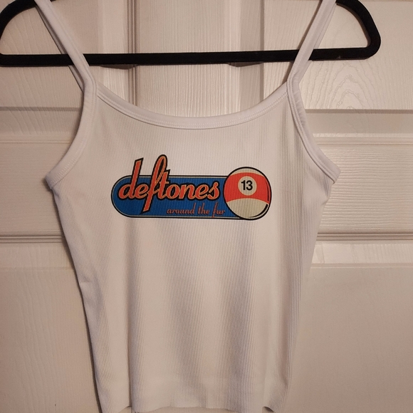 Tops | Deftones Crop Top Ribbed Tank 13 Ball Deftones Tank Top Deftones ...